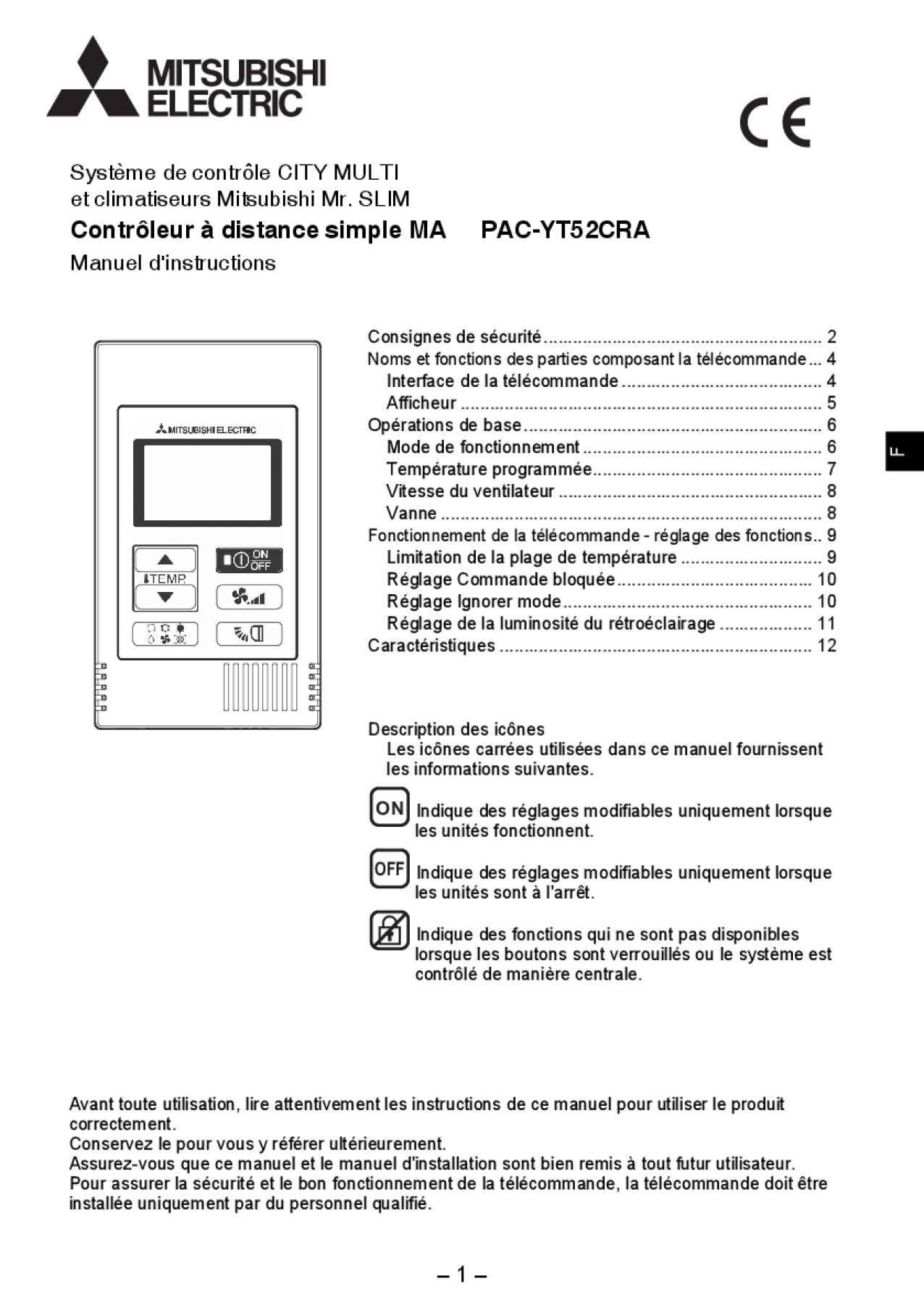 Manuel utilisateur *PA0010119* MAJ 09/12/2015 FR